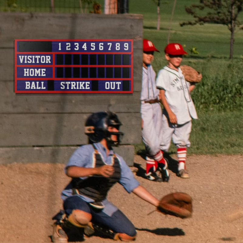 Trinx Baseball Scoreboard Sign Wood Wall Decor | Wayfair