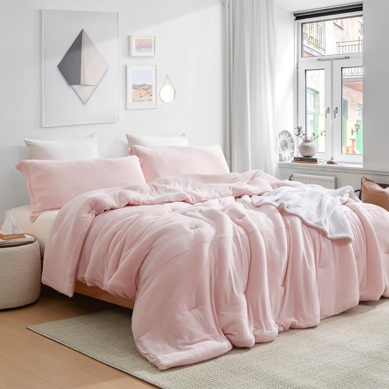 Byourbed Coma Inducer Sweater Weather Pink Oversized Comforter Set ...