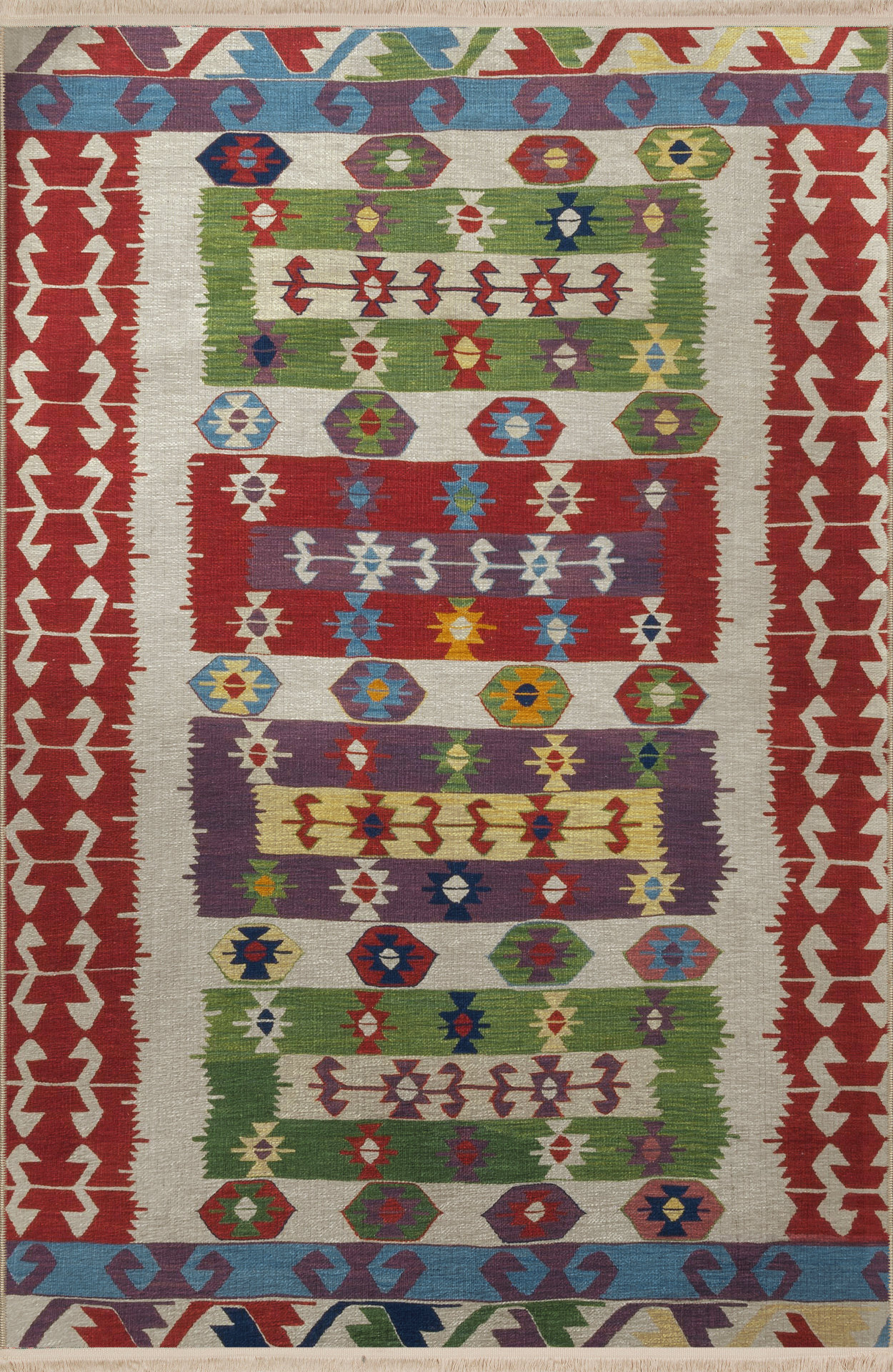 Bloomsbury Market Light-Toned Multi-Colored Traditional Motif Patterned ...