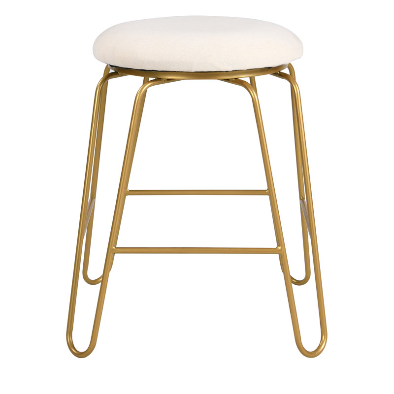 Brayden Studio® Manda Steel Vanity Stool & Reviews | Wayfair