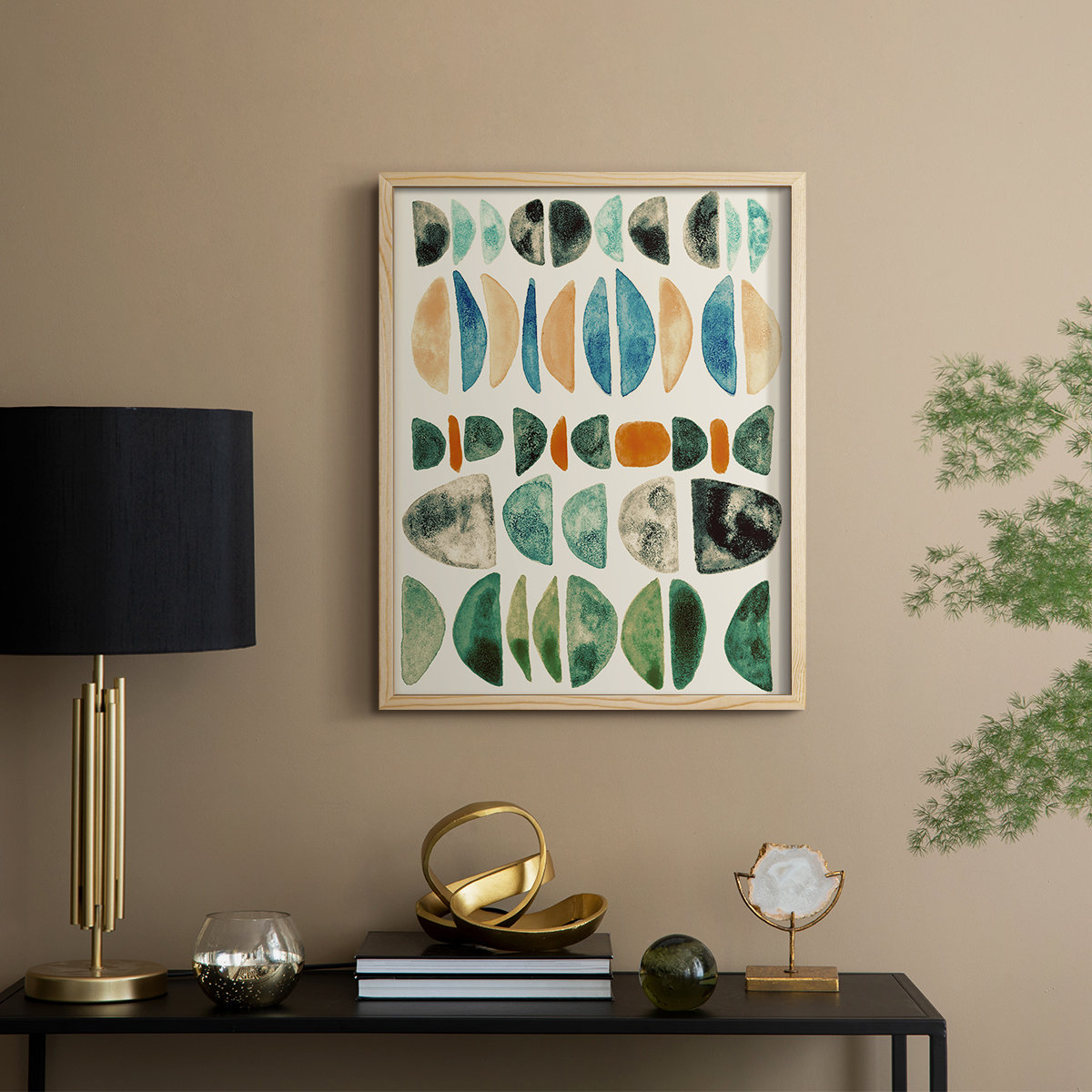 Corrigan Studio® Semi Stack II Framed Print - Solid Wood | Wayfair