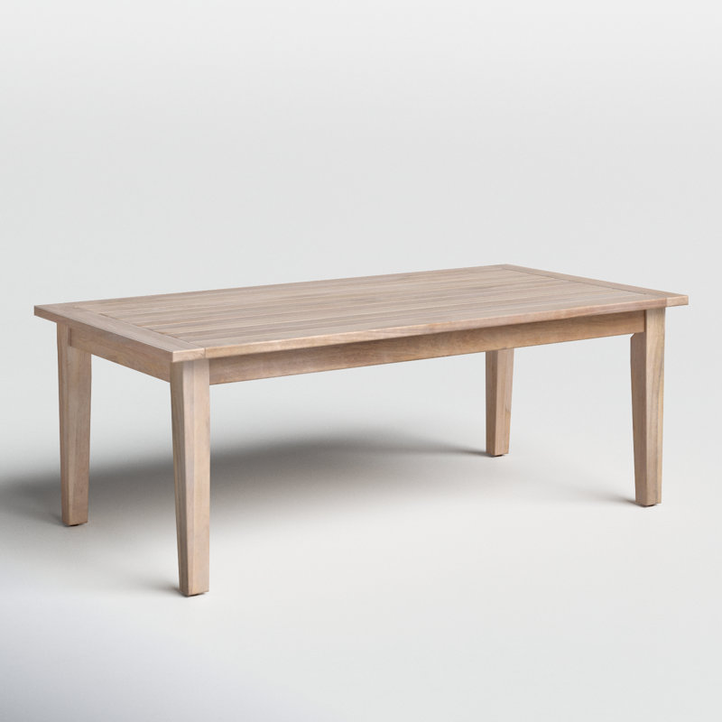 Joss & Main Amina Outdoor Solid Wood Acacia Rectangular Coffee Table ...