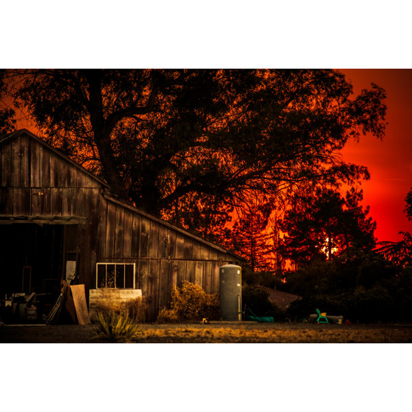 Latitude Run Red Sunset - Wrapped Canvas Print | Wayfair.co.uk