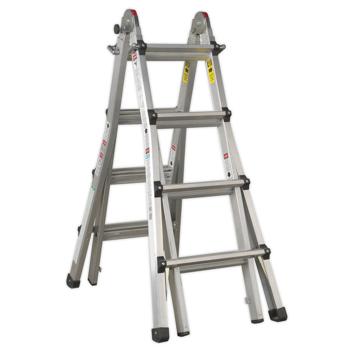 Symple Stuff Calidia 16 - Step Aluminium Lightweight Small Step Ladder ...
