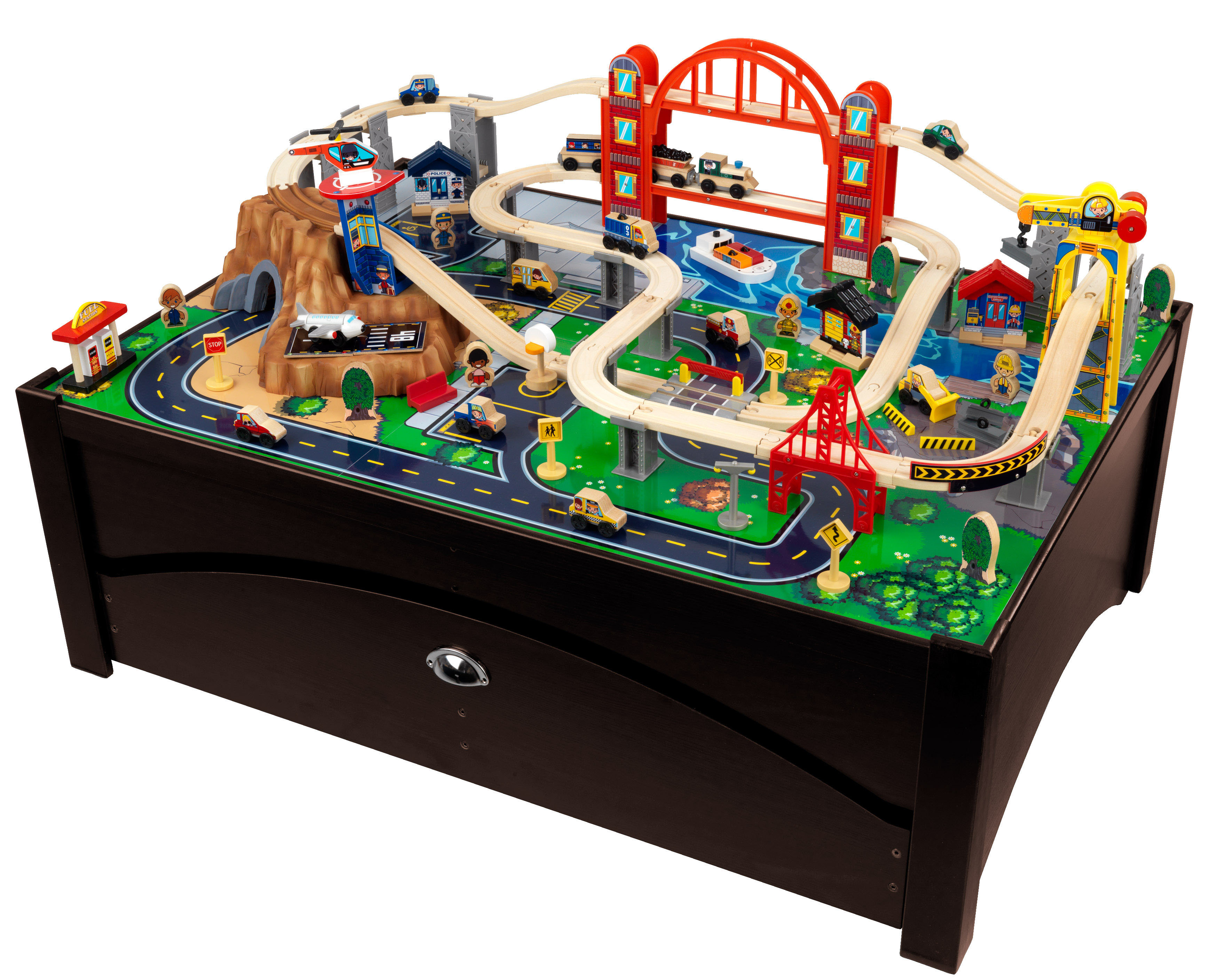 KidKraft Metropolis Train Set on Table with Trundle & Reviews | Wayfair