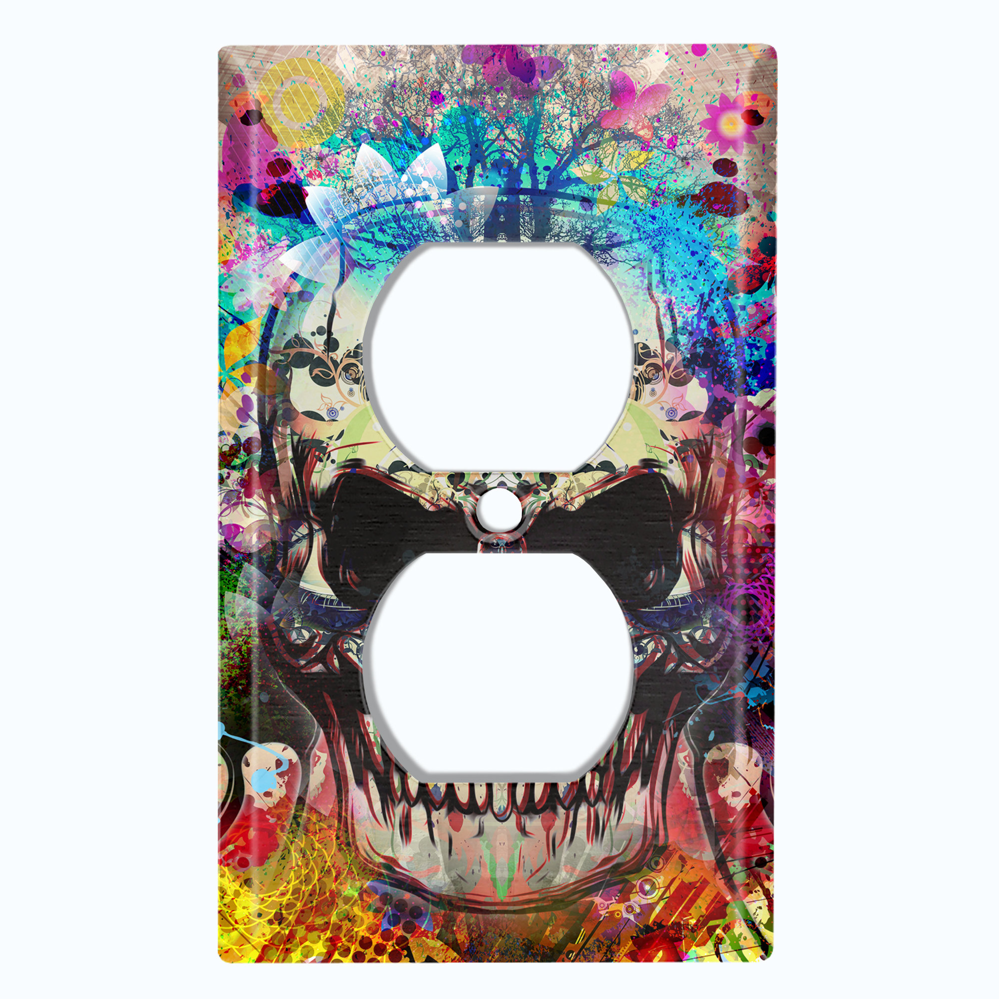 WorldAcc Evil Skull Tree 1-Gang Toggle Light Switch Wall Plate | Wayfair