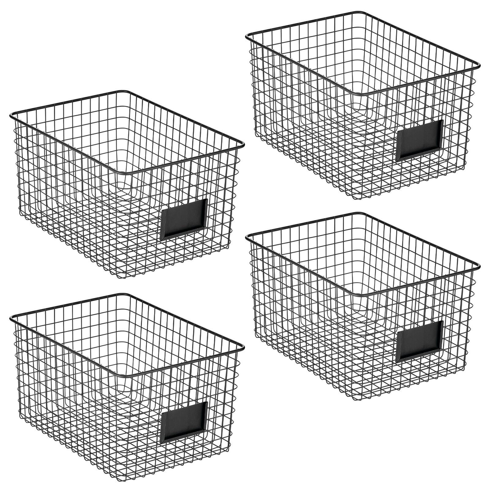 mDesign Bedroom Closet Storage Organizer Basket, Label Slot | Wayfair
