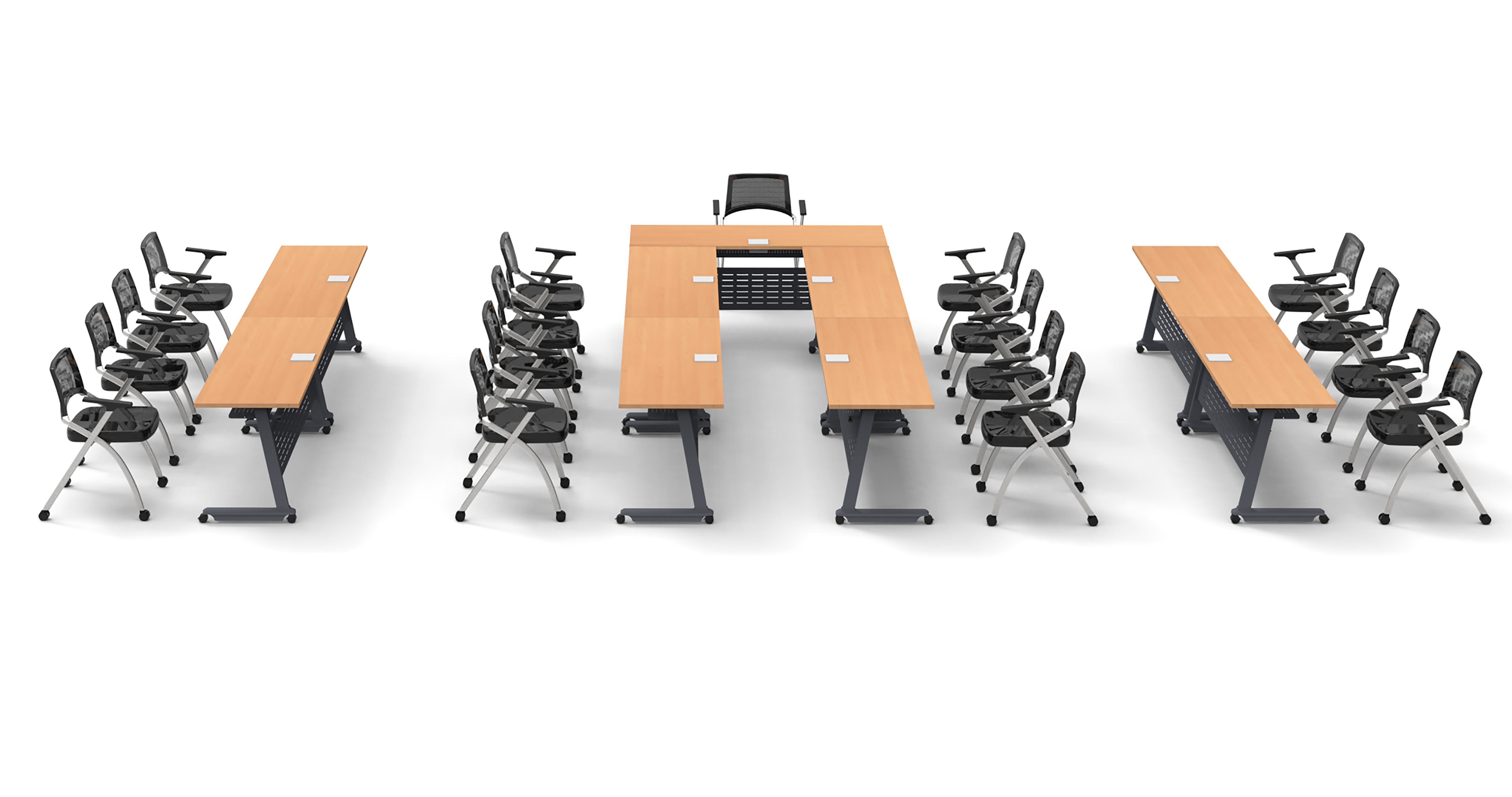 Inbox Zero Bengy 17 Person Training Meeting Seminar Tables with Modesty ...