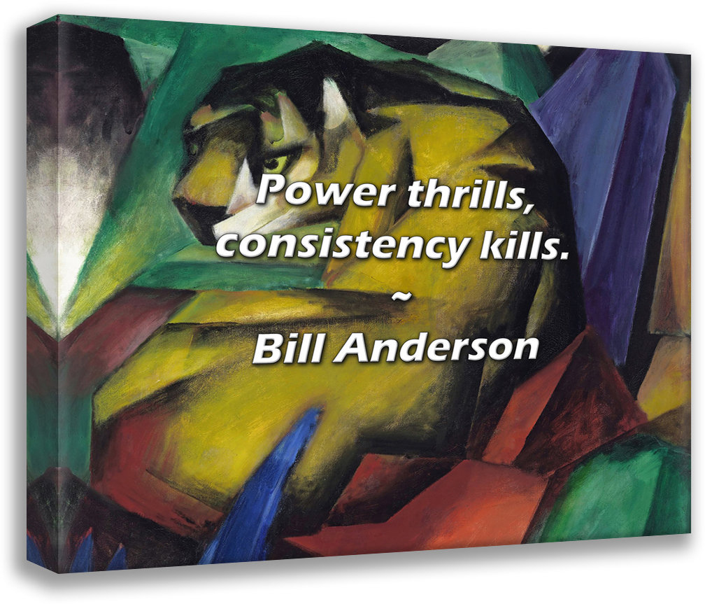 Trinx Bill Anderson Quote: Power thrills, consistency kills. | Wayfair