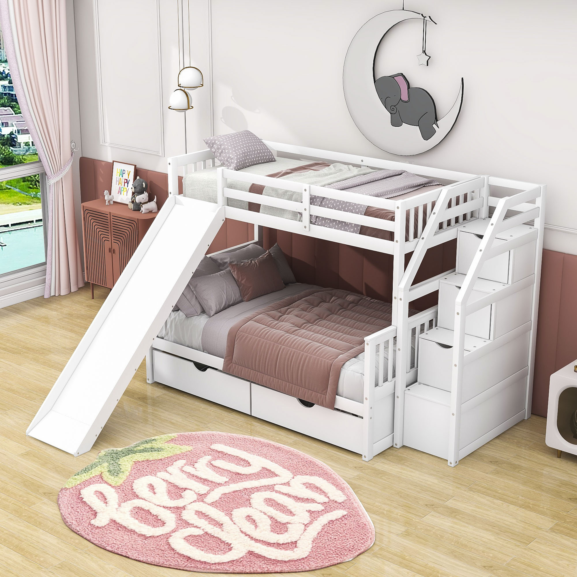 Harriet Bee Everetta Twin Over Full 2 - Drawer Standard Bunk Bed by ...