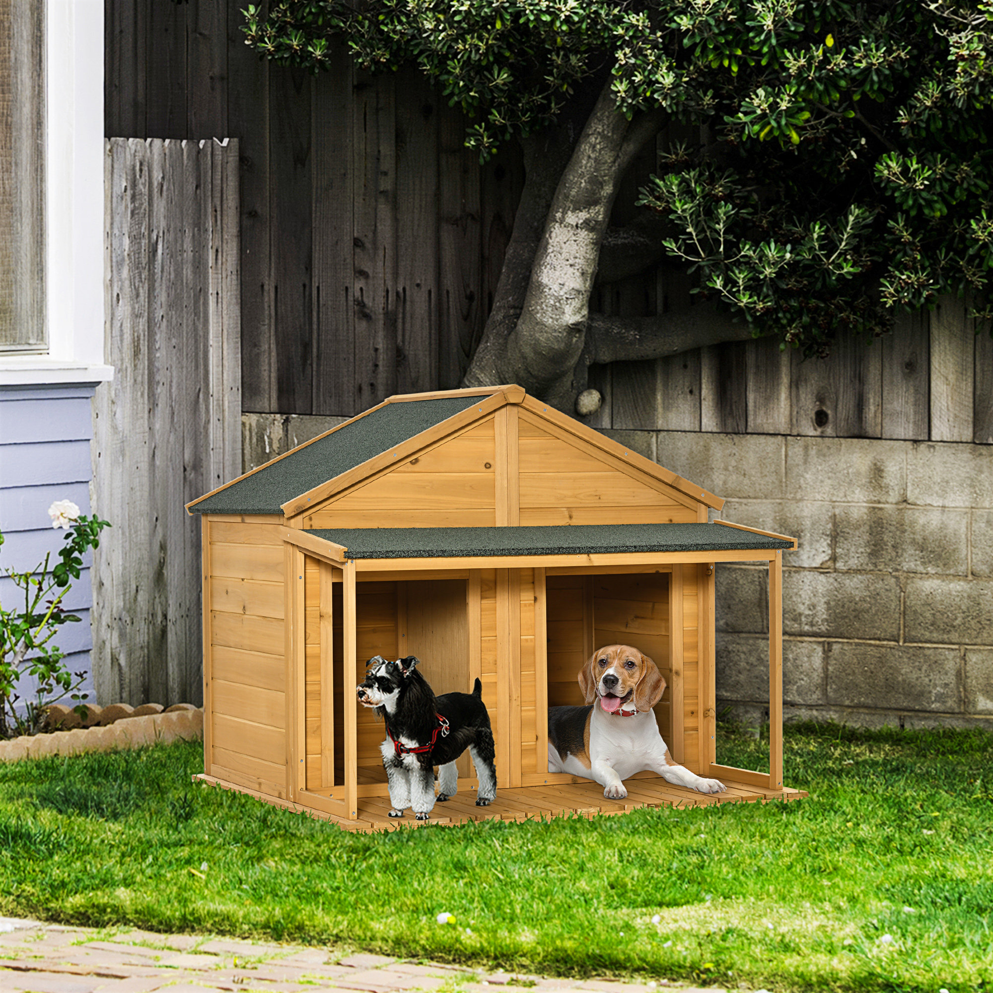 Tucker Murphy Pet™ Darcia Yellow Wood Insulated Dog House | Wayfair