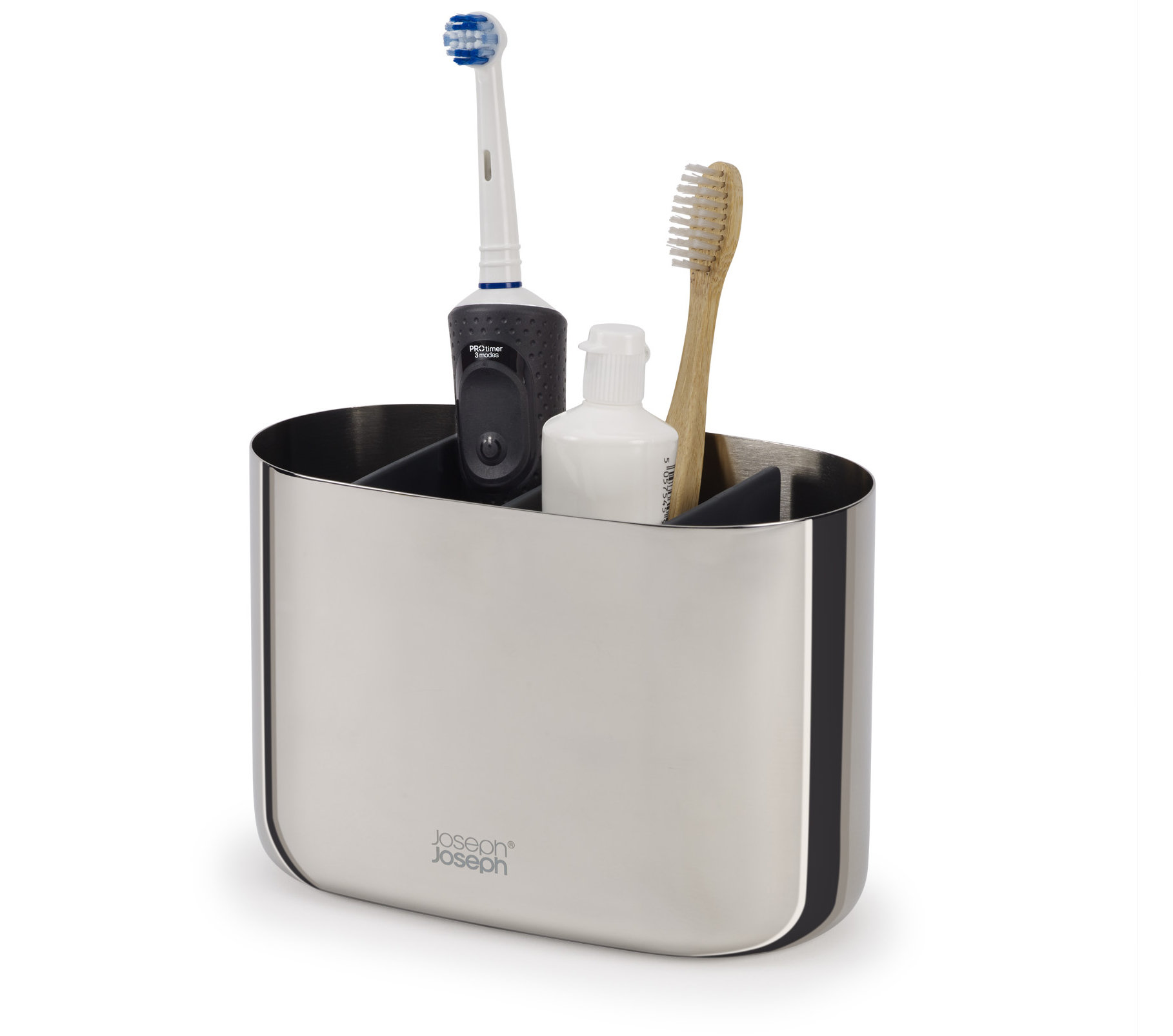 Joseph Joseph EasyStore Luxe Stainless Steel Large Toothbrush Holder ...