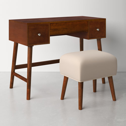 Solid Wood Makeup Vanities You'll Love | Wayfair