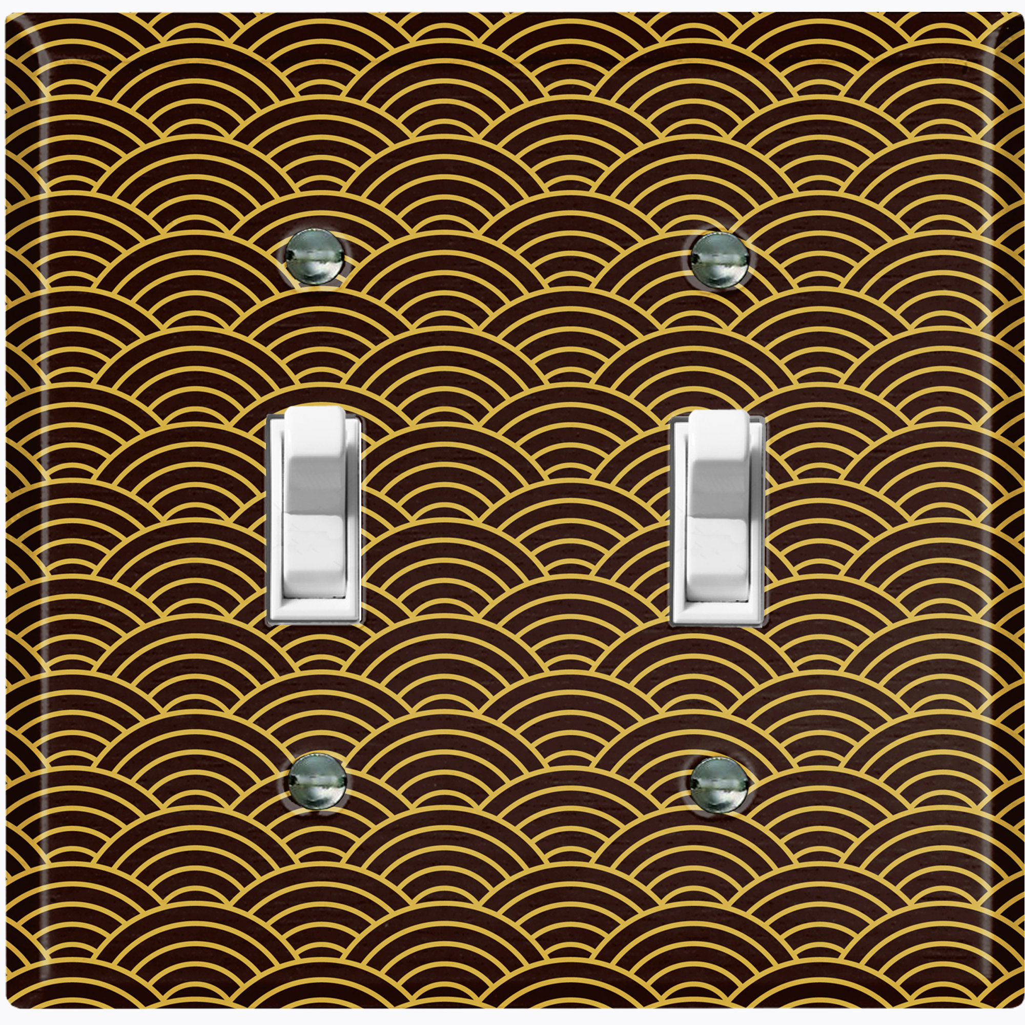 WorldAcc Japanese Sea Wave 2-Gang Toggle Light Switch Wall Plate | Wayfair