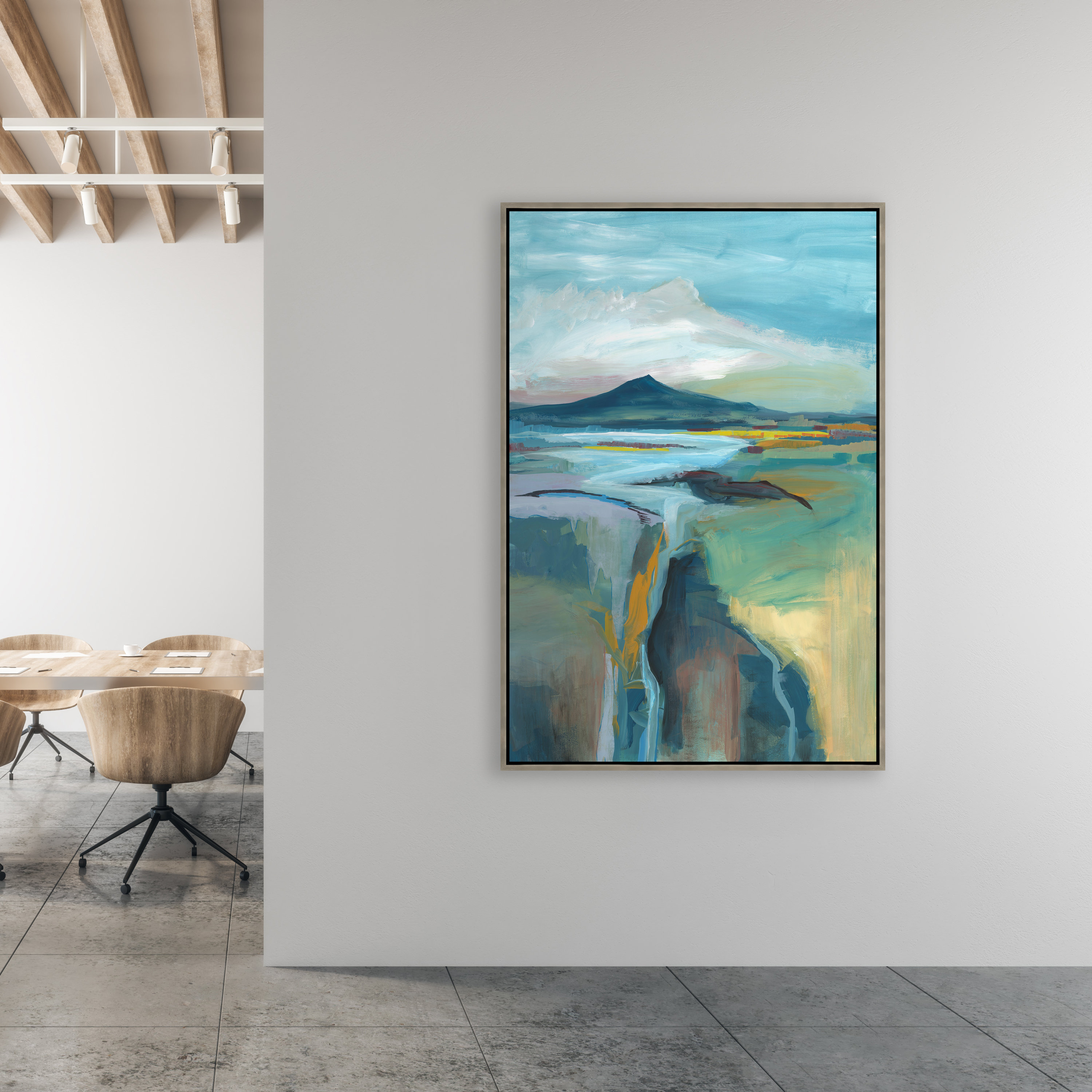 Chelsea Art Studio Crevasse by Ryan Brown - Floater Frame Painting on ...