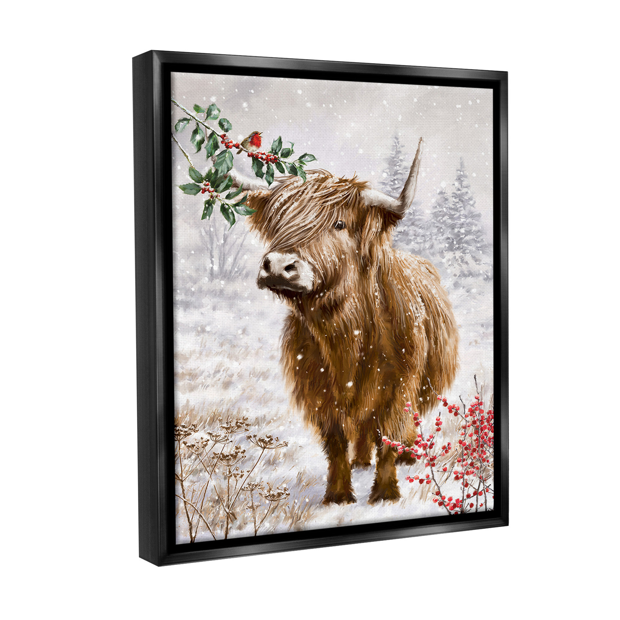 Millwood Pines " Cattle With Winter Berries " by Ian Saxton on Canvas ...