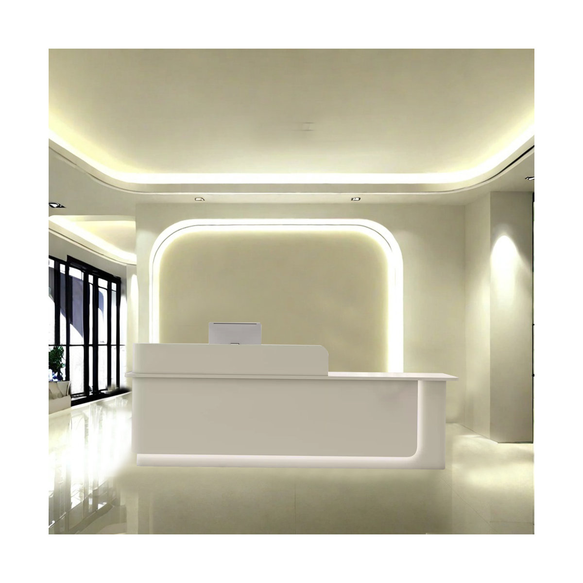Artistic Soul XKX Premium Furniture Rectangular Modern Front Desk ...