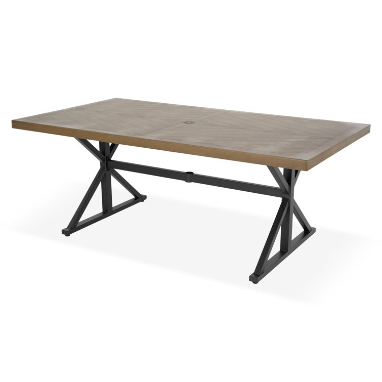 August Grove Featherstone Steel Dining Table | Wayfair.co.uk
