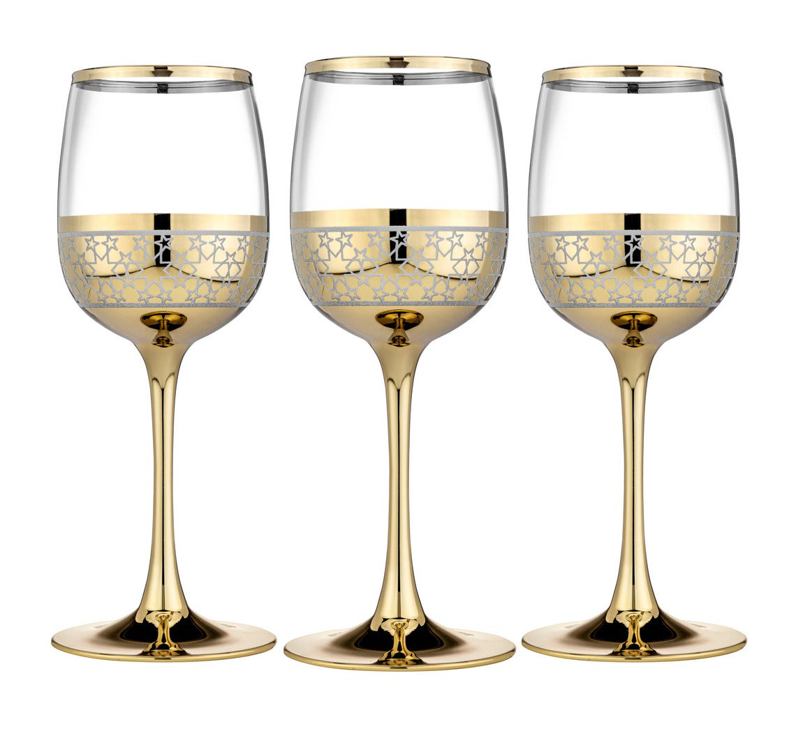 Mercer41 Sherlie 3 - Piece 10oz. Glass All Purpose Wine Glass Glassware ...