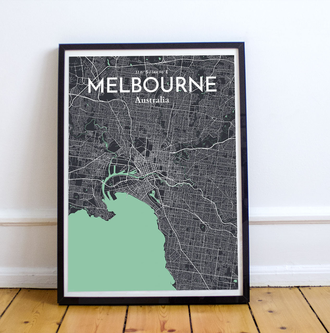 East Urban Home Melbourne City Map - Unframed Graphic Art Print on ...