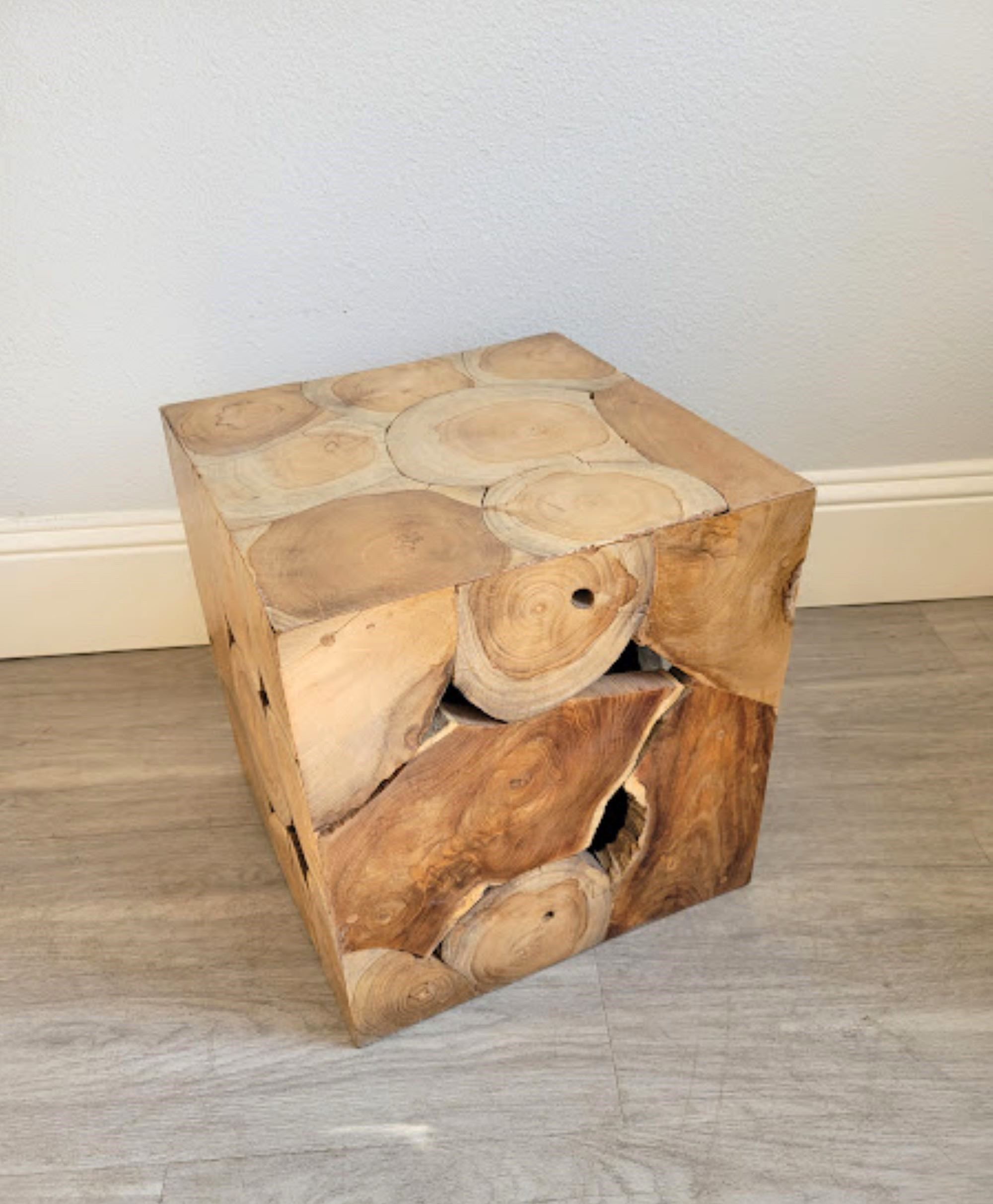 Loon Peak® Teak Block Display Table | Wayfair