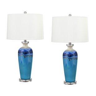 Blue Ceramic Table Lamps You'll Love | Wayfair