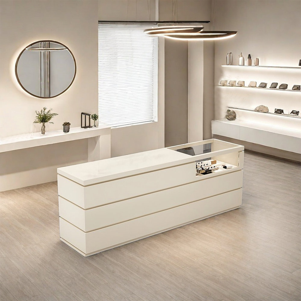 NBNKK Reception desk Simple modern writing desk, Display stand ...