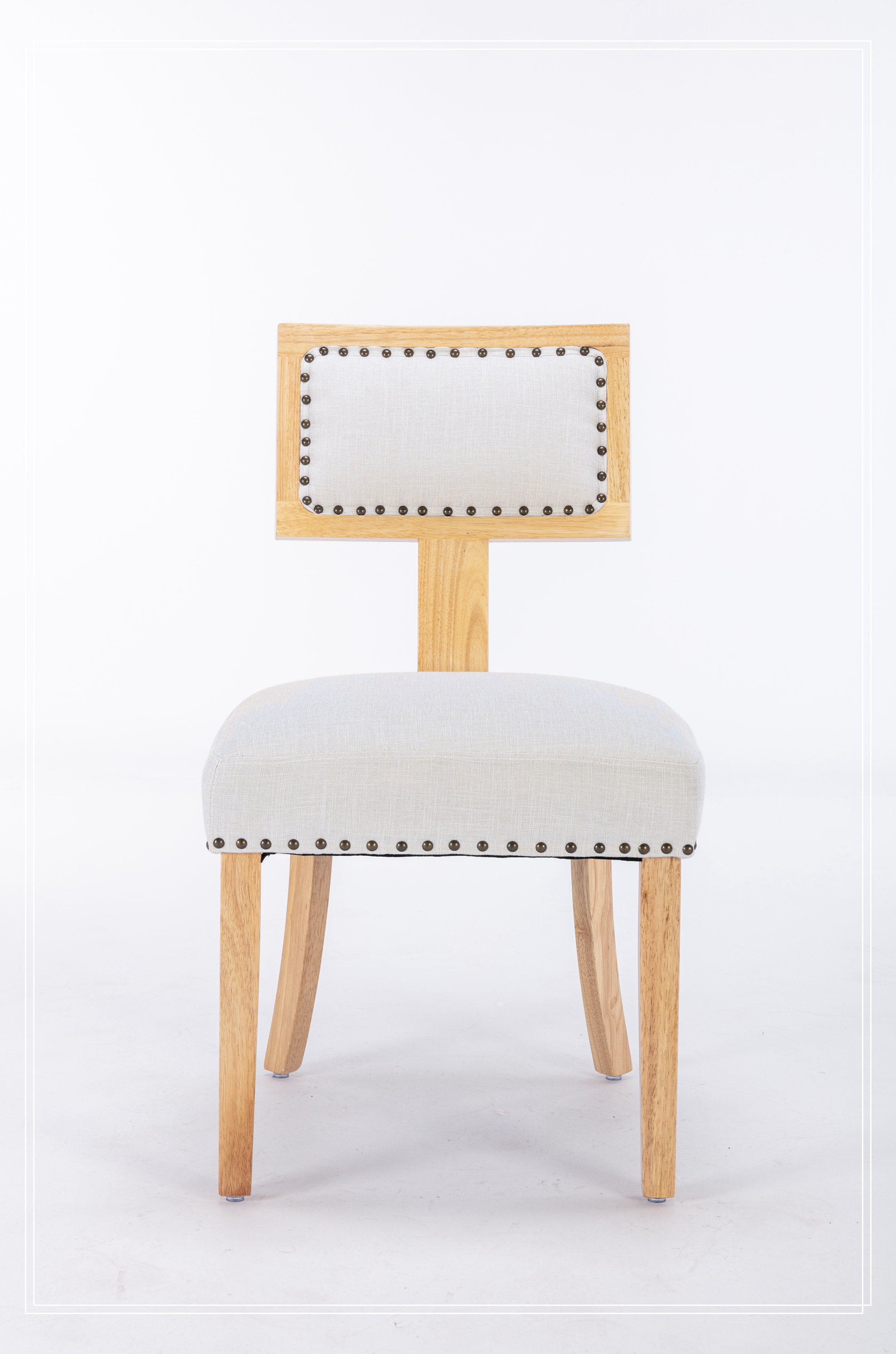 Red Barrel Studio® Heng Ming T back dining chair, with rivet decoration ...