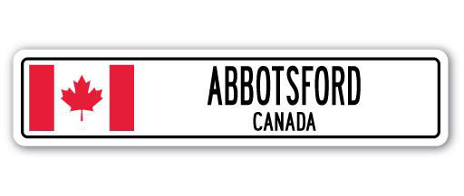 Trinx Bradt Abbotsford, Canada Flag Aluminum Street Sign | Wayfair