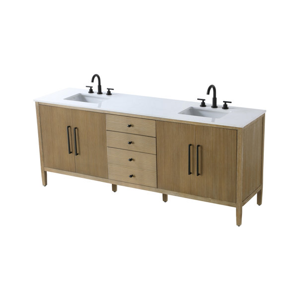 Winston Porter 84 inch Double Bathroom Vanity | Wayfair