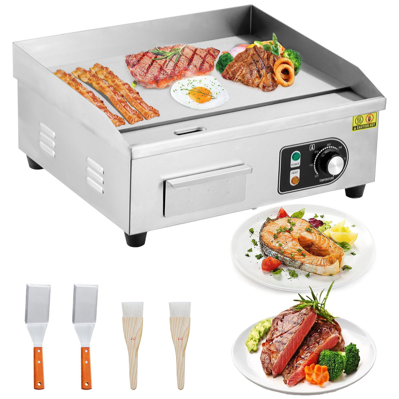 Espiron Optimum 30-Inch Commercial Electric Countertop Grill, Non-Stick ...