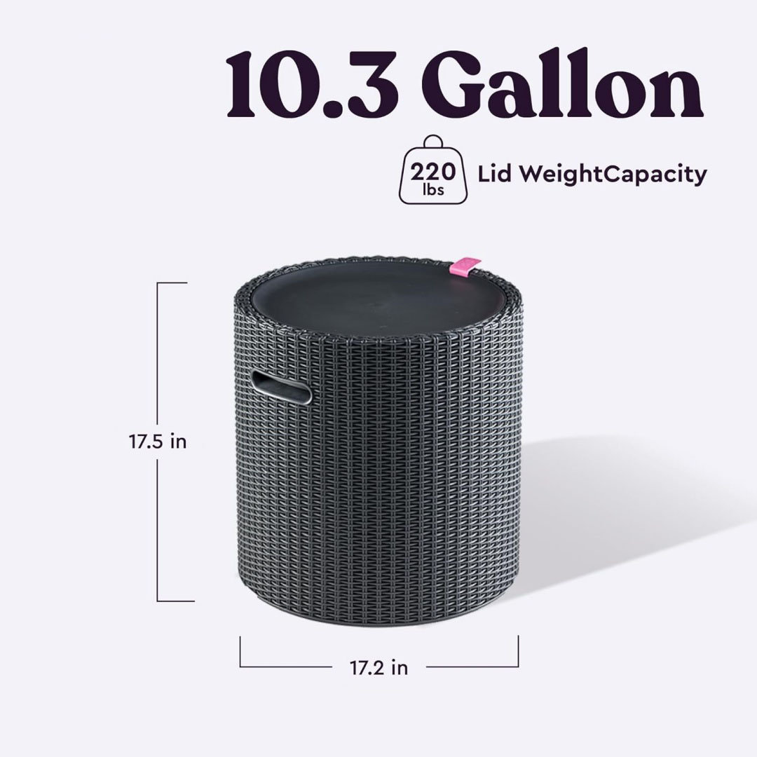 Latitude Run® Cool Side Table Cooler 3 In 1 Outdoor Patio Table And Ice ...