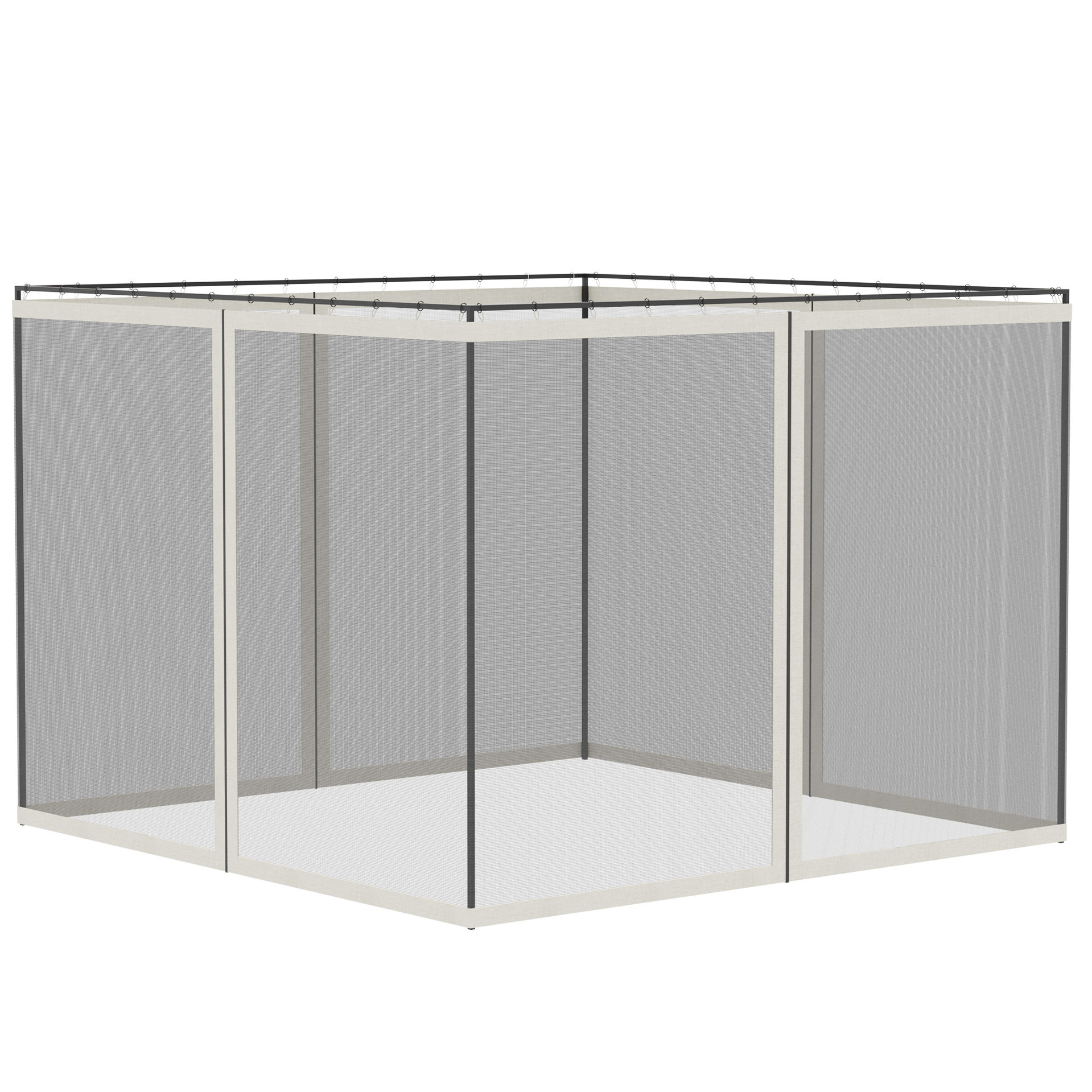 Arlmont & Co. White Gazebo Canopy Net, 10' X With Zippers, Keep Your ...