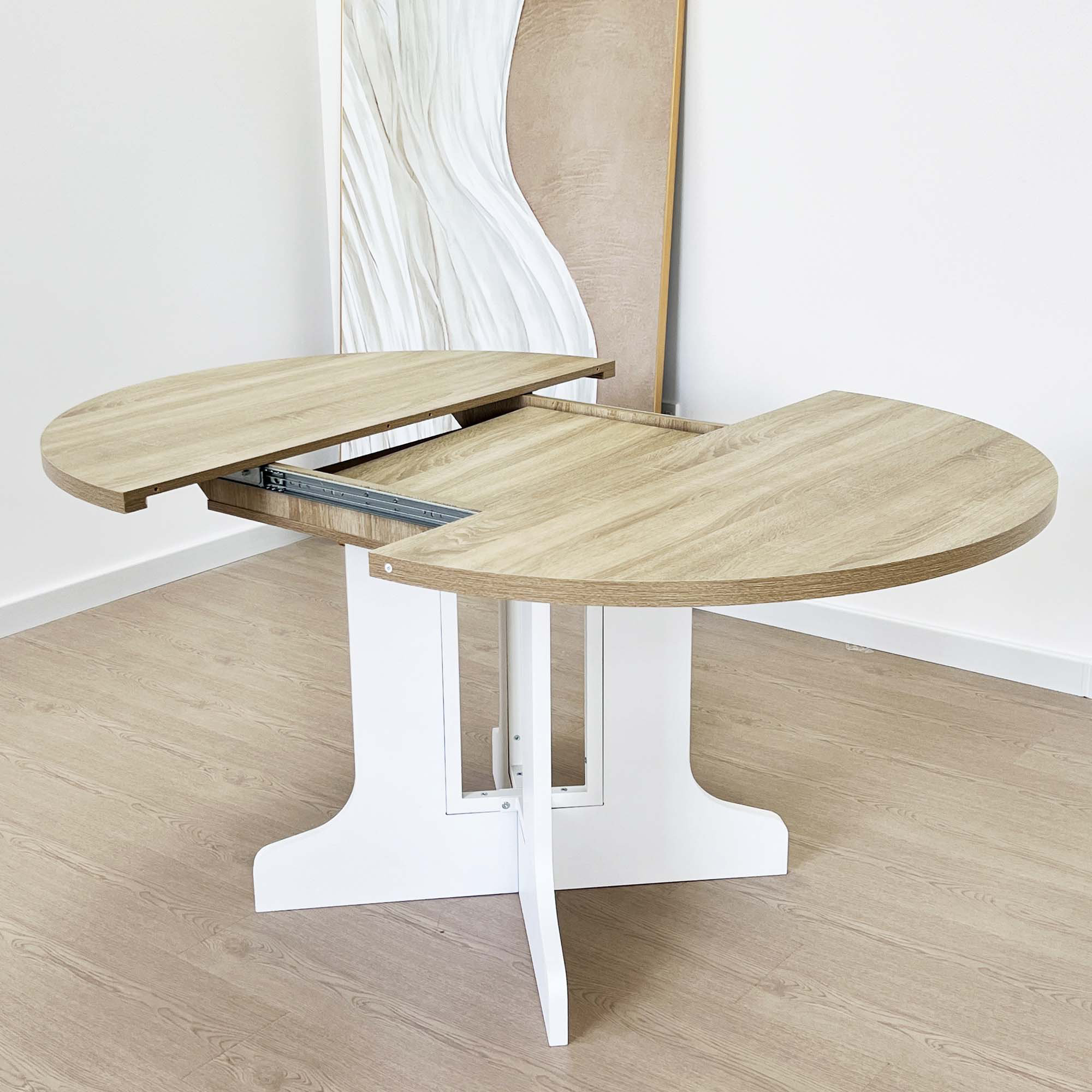 August Grove® Farmhouse Kitchen Expandable Oval Dining Table | Wayfair