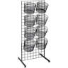 FixtureDisplays 24" X 25" X 50" Wire Grid Display With (8) 11" Round ...