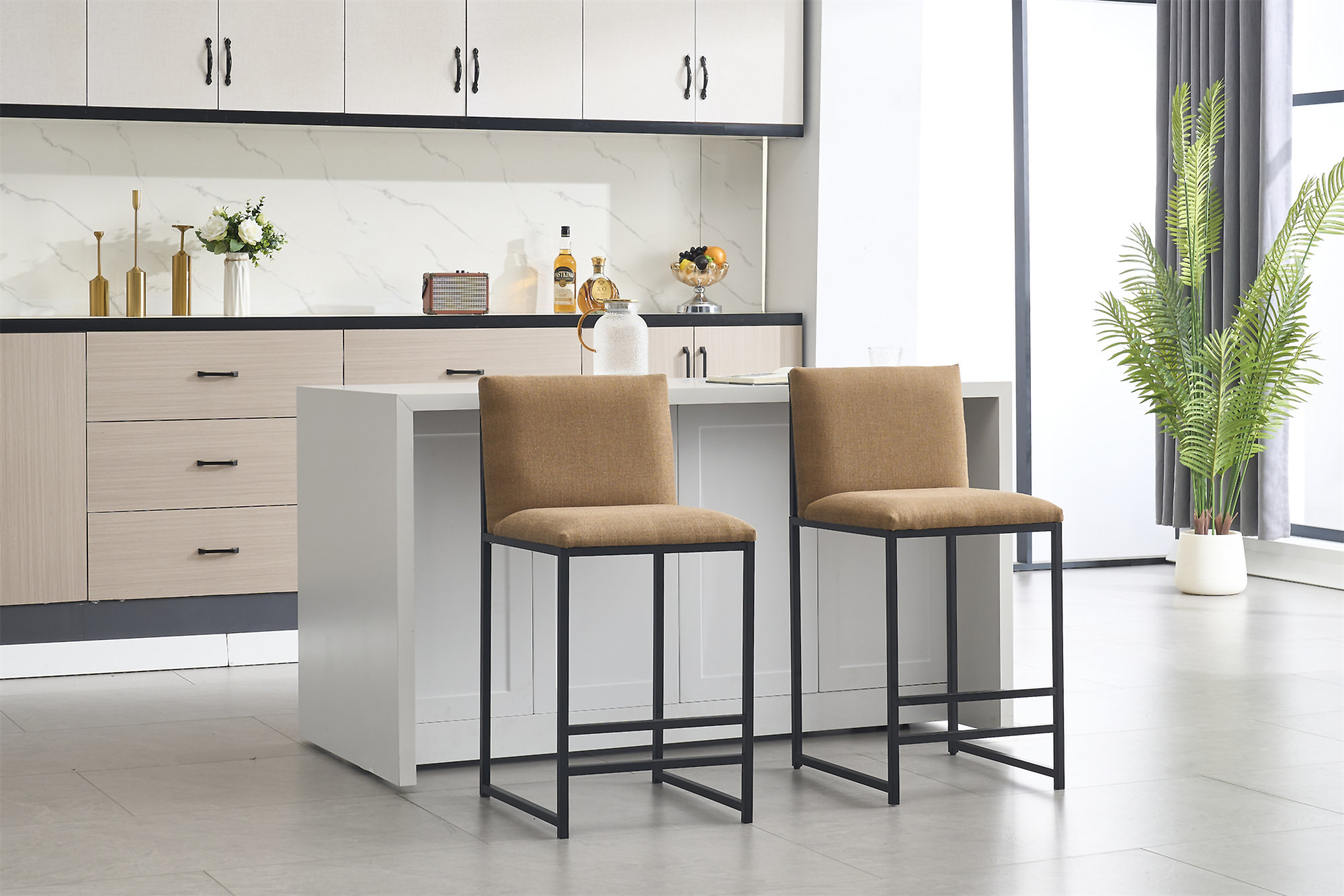 Latitude Run® Counter Height Bar Stools Set Of 2 Only Chairs, Not ...