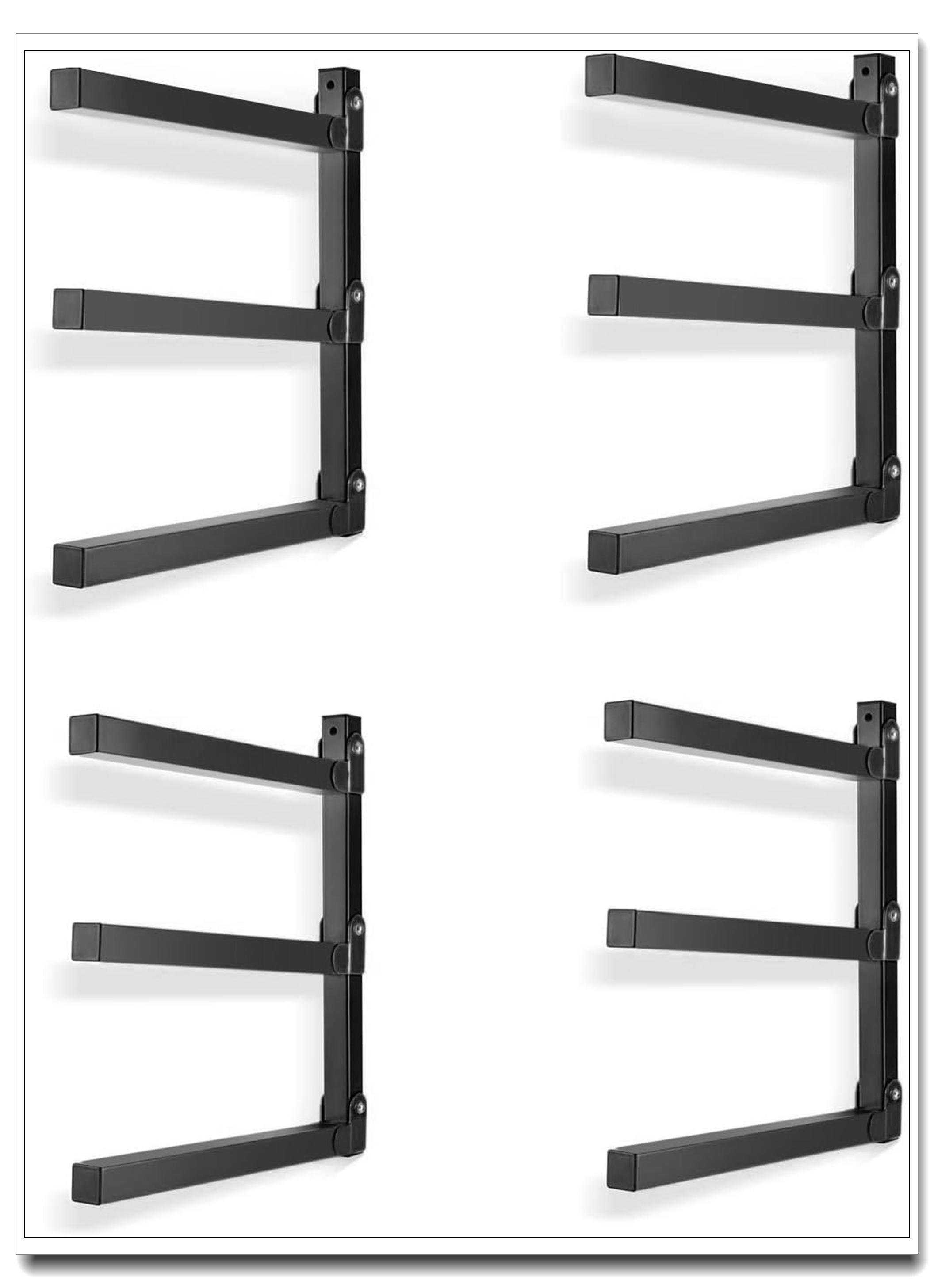 WFX Utility™ 4-Pack Black 3-Level Wall Mounted Lumber Storage Racks ...