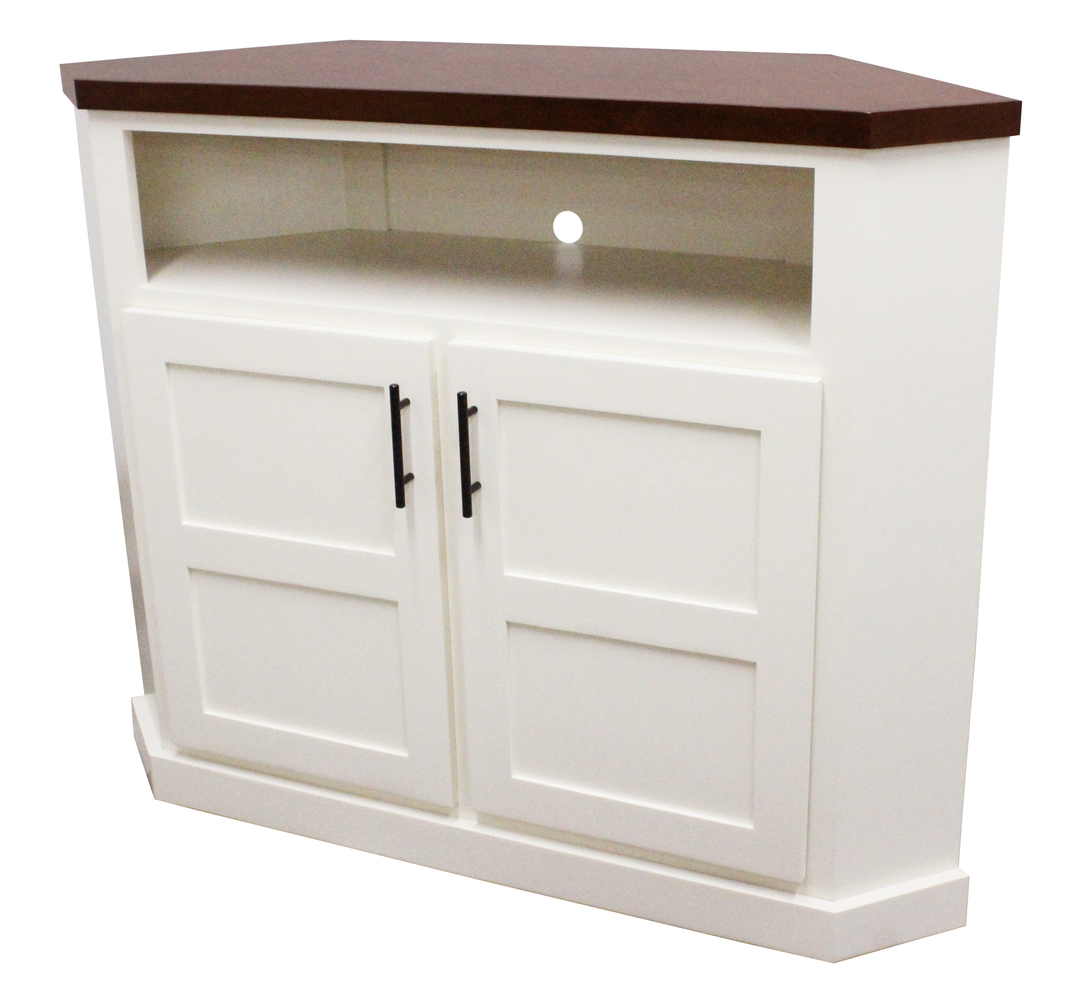 Red Barrel Studio Poplar Two Tone Gala Tall Corner TV Stand - Wayfair ...