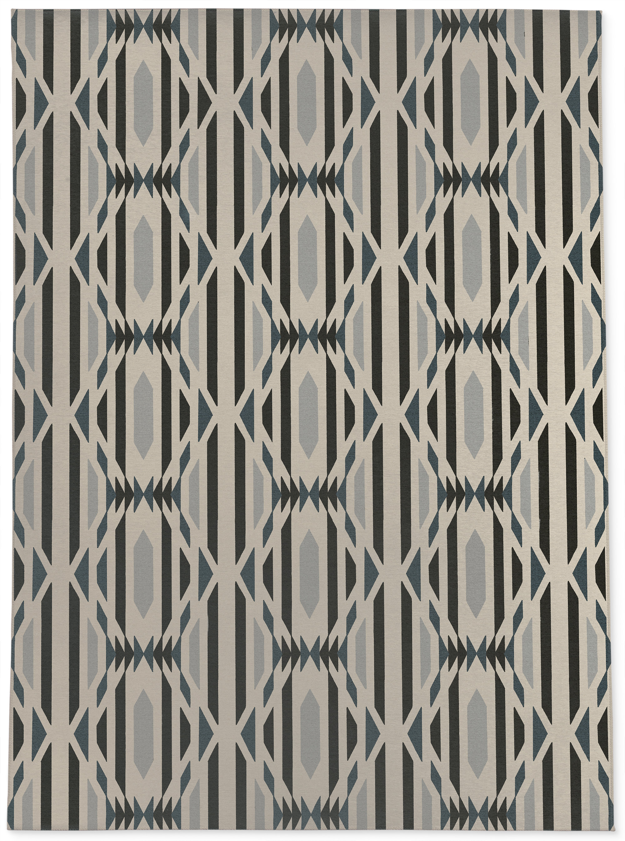 George Oliver Breckon Geometric Cream/Black Indoor / Outdoor Area Rug ...