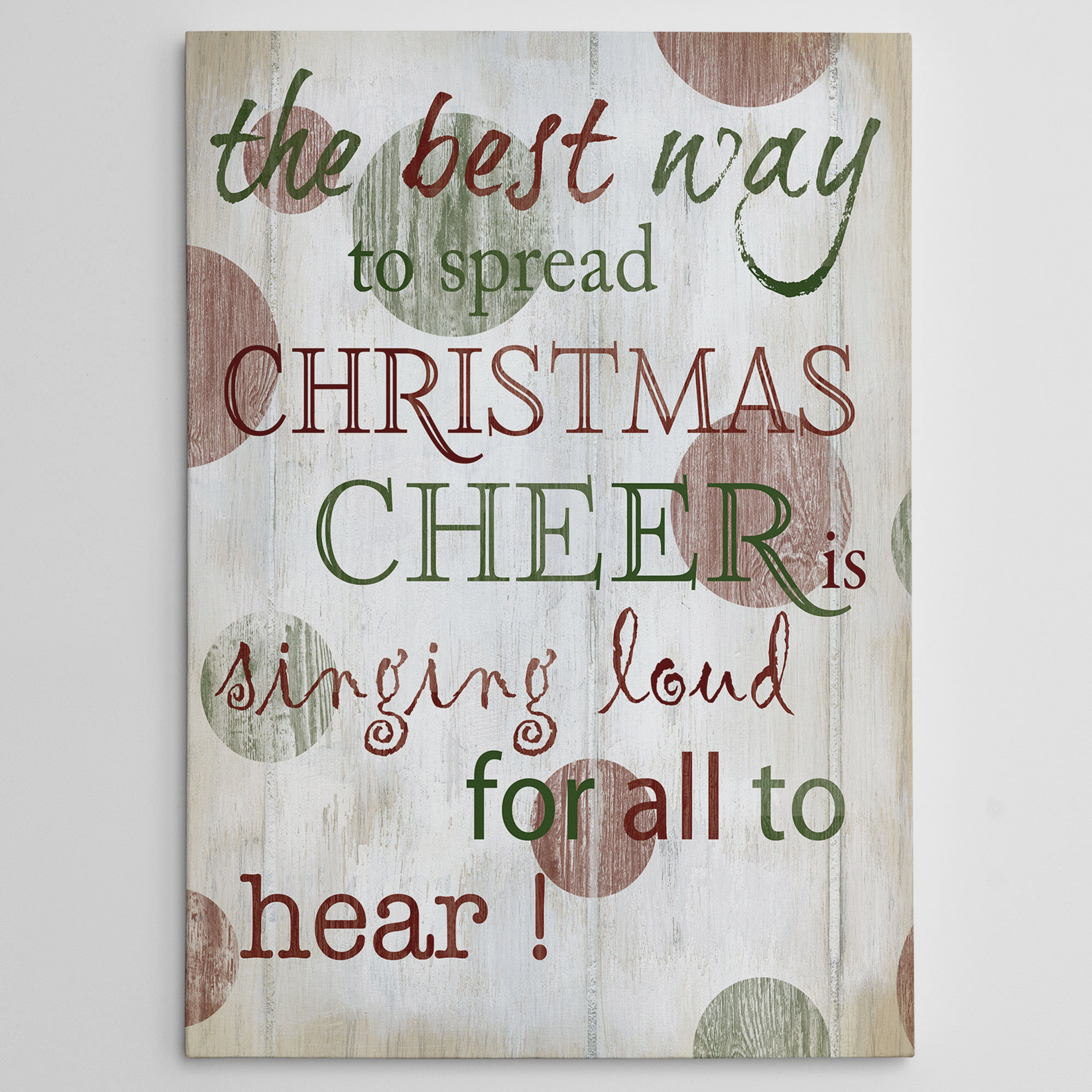 The Holiday Aisle® 'Christmas Cheer Type' Photographic Print on Wrapped ...
