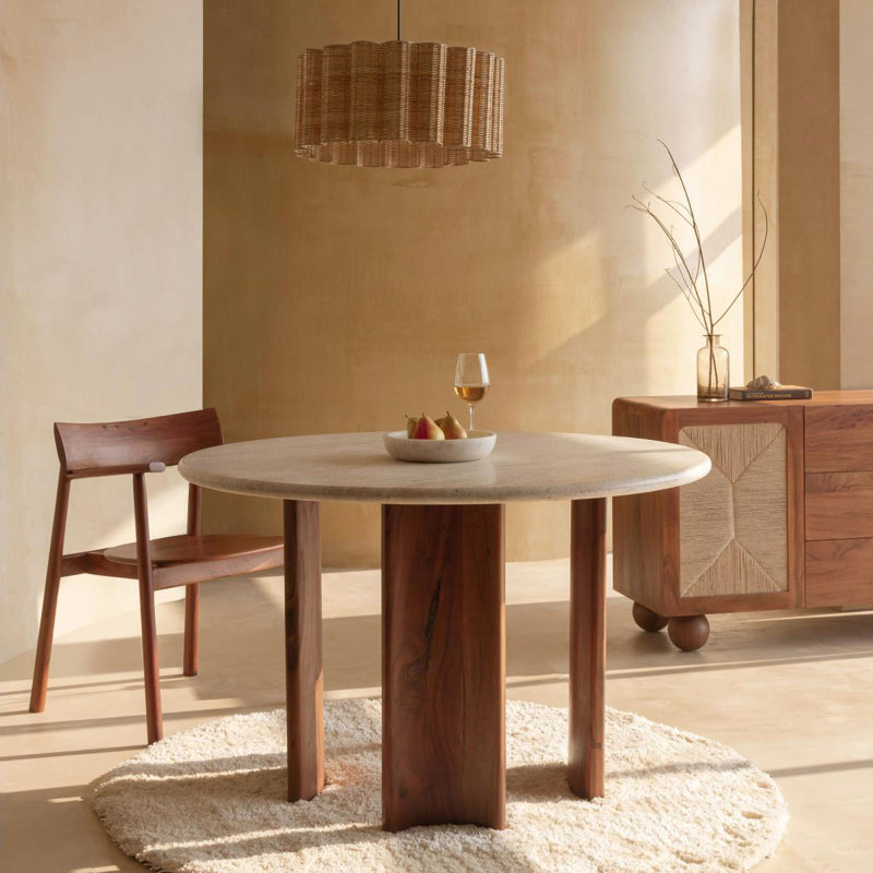 Joss & Main Catalena 47" Stone Dining Table | Wayfair