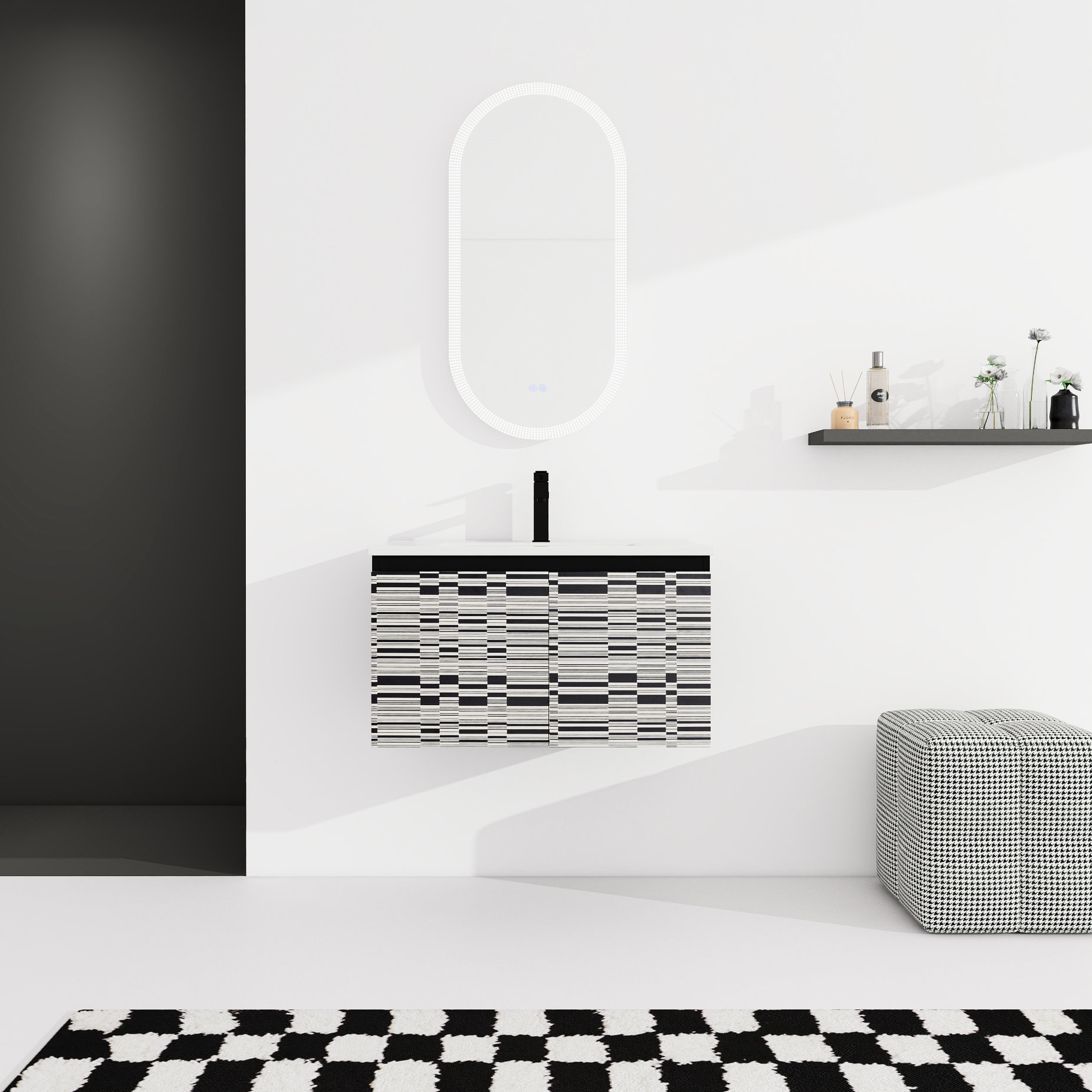 Ebern Designs Middlet Modern Bathroom Vanity With Ceramics Sink. 30 ...