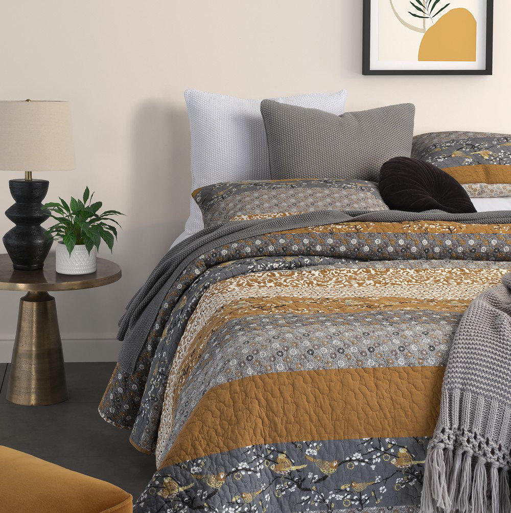 Brunelli Gustav Cotton Reversible Quilt Set & Reviews - Wayfair Canada