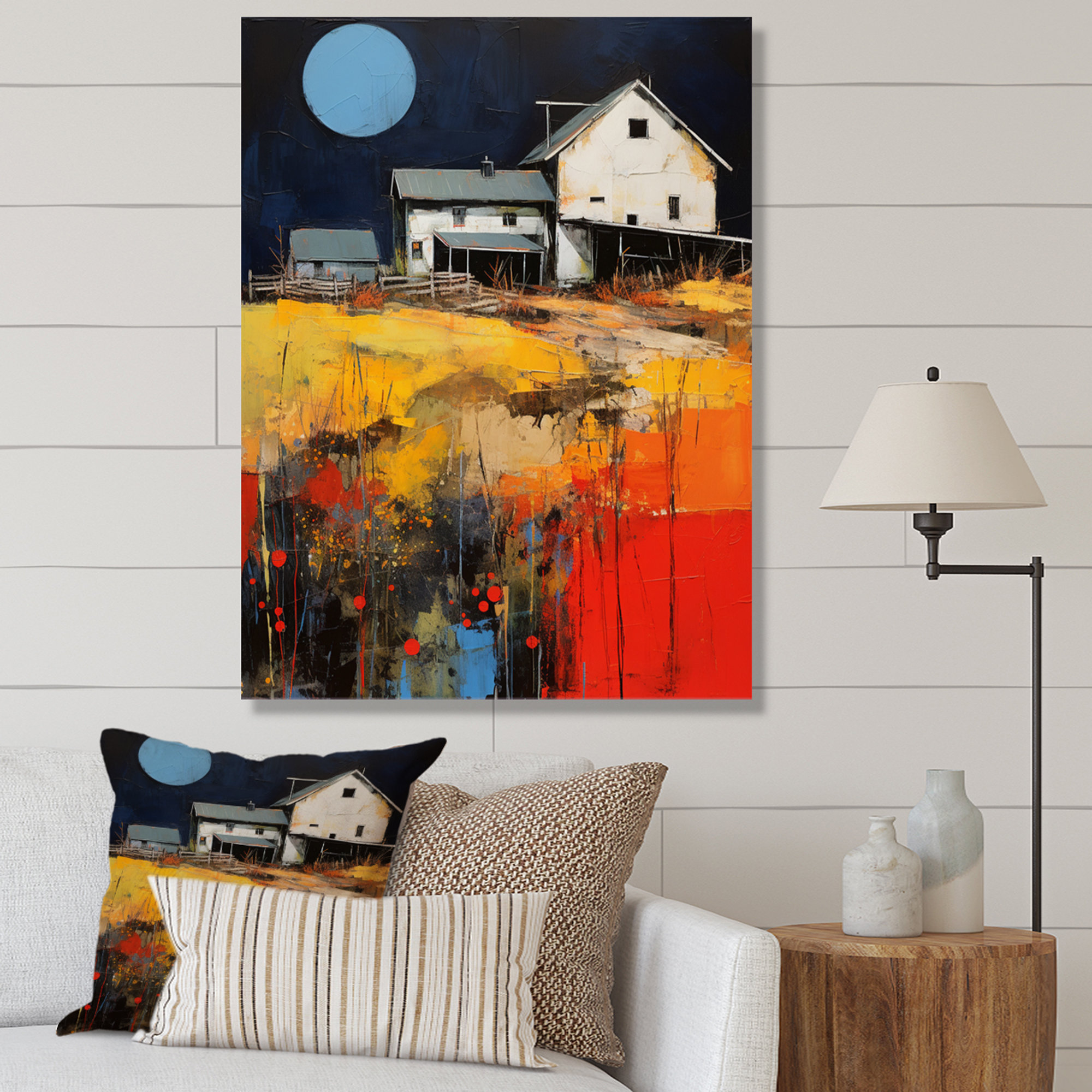 Red Barrel Studio® Farmhouse Abstract Agrarian - Farmhouse Canvas Wall ...