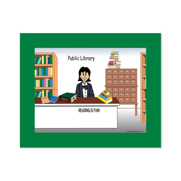 Printed Perfection Personalized Librarian - Female Cartoon Caricature ...