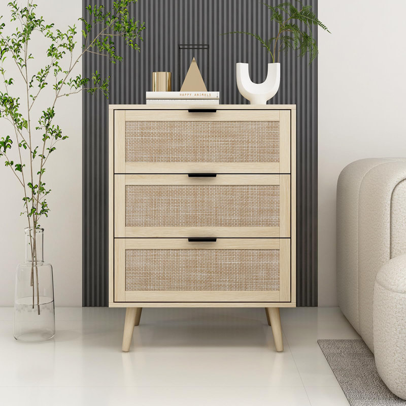 Bay Isle Home Amekia 3 - Drawer Nightstand | Wayfair