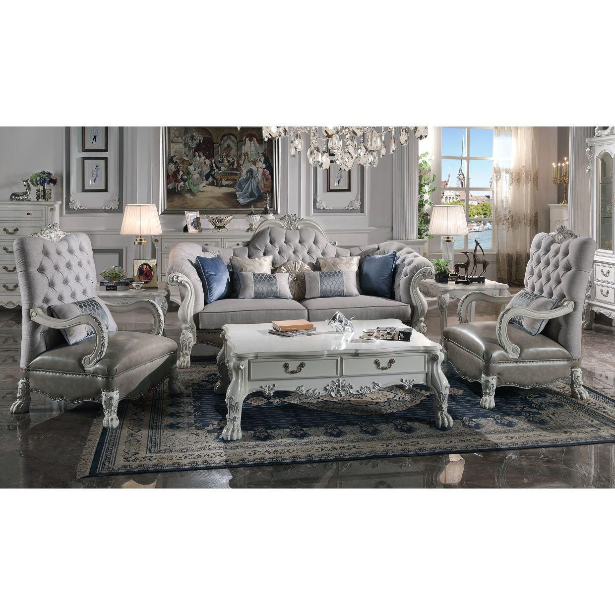 Rosdorf Park Modern Sofa Dresden Sofa W/7 Pillows, Synthetic Leather ...