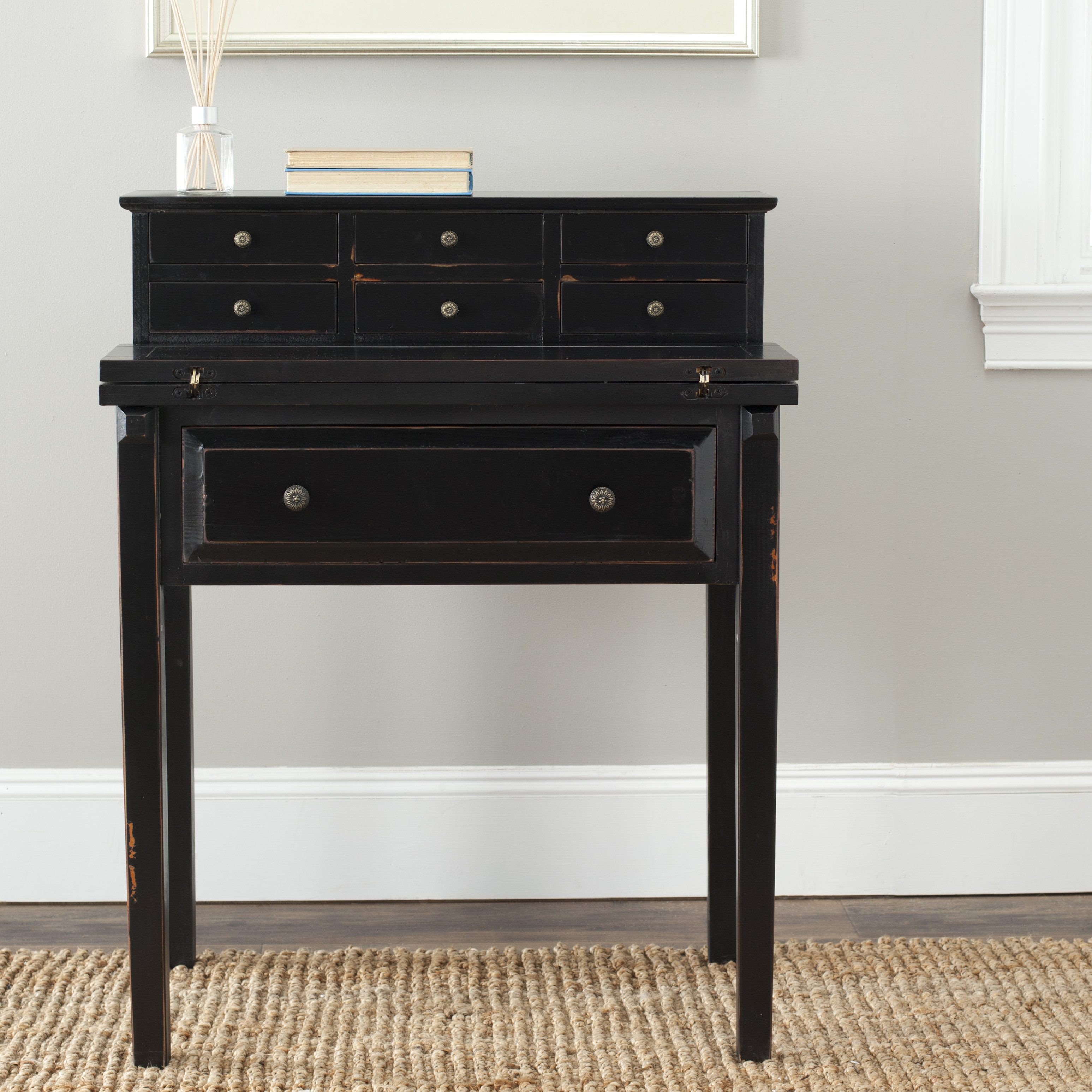 Lark Manor Allizae Solid Wood Secretary Desk & Reviews | Wayfair
