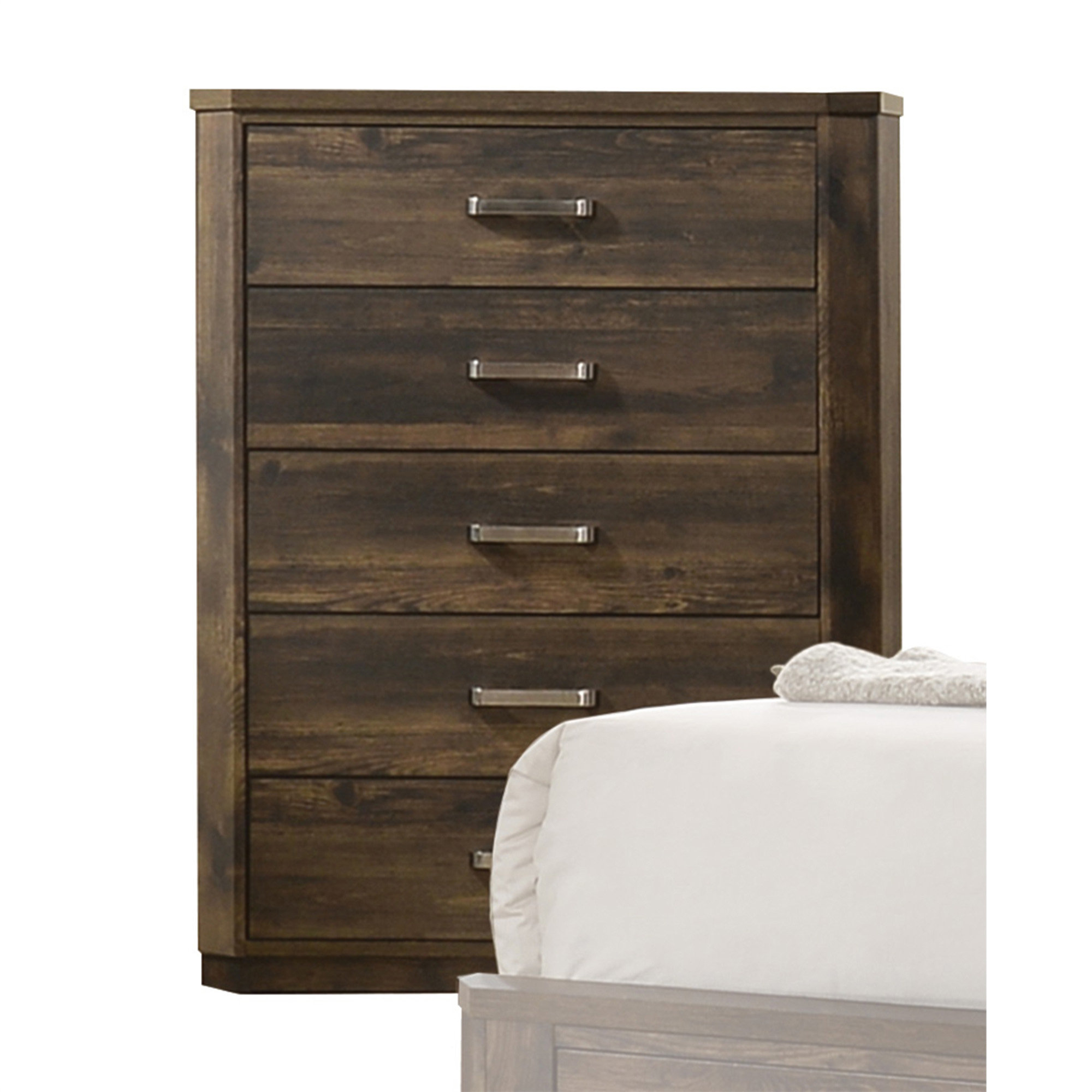 Millwood Pines Elettra Rustic Walnut Finish Chest | Wayfair