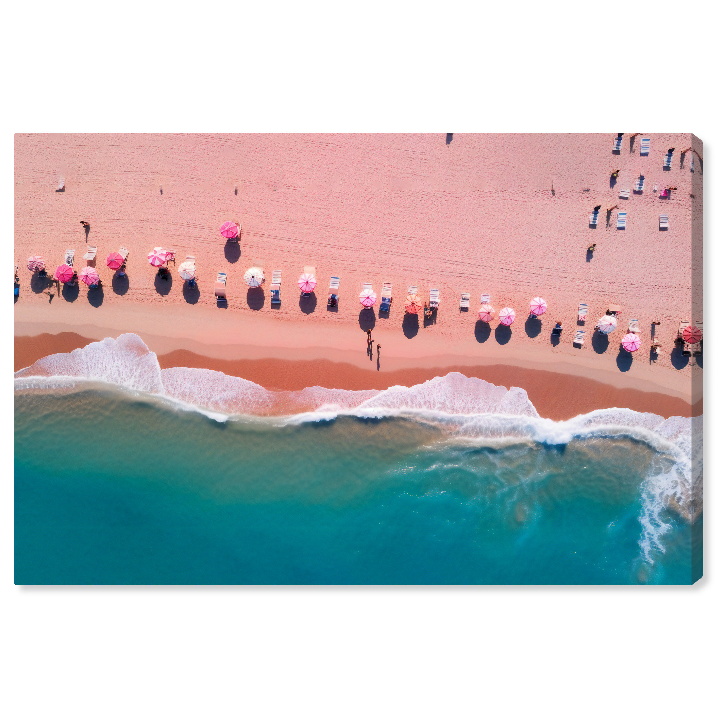 Highland Dunes Nautical and Coastal Blush Sand Beach Coastal Blue ...